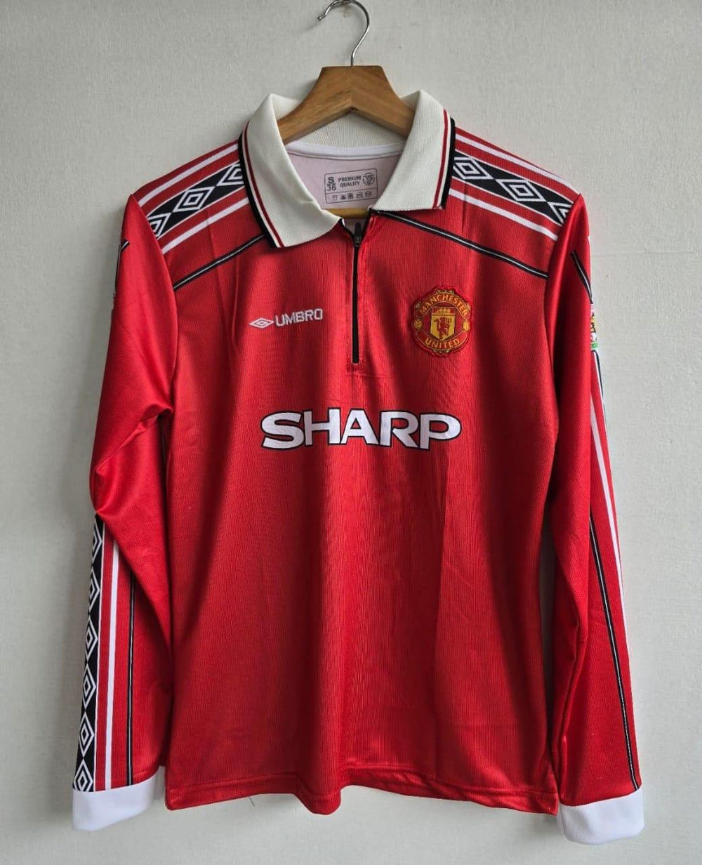 MANCHESTER UTD 1999 DAVID BECKHAM FULL SLEEVE EMBROIDERY AND ZIP PREMI