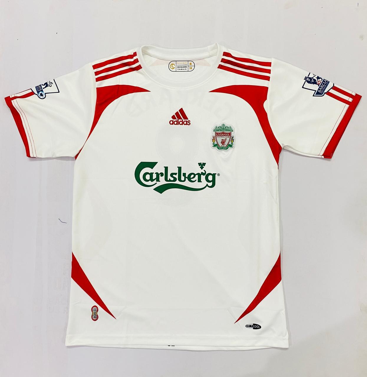 Liverpool 2007-08 Away Torres - Half & Embroidery[[[A004]]](("HSRNE"))